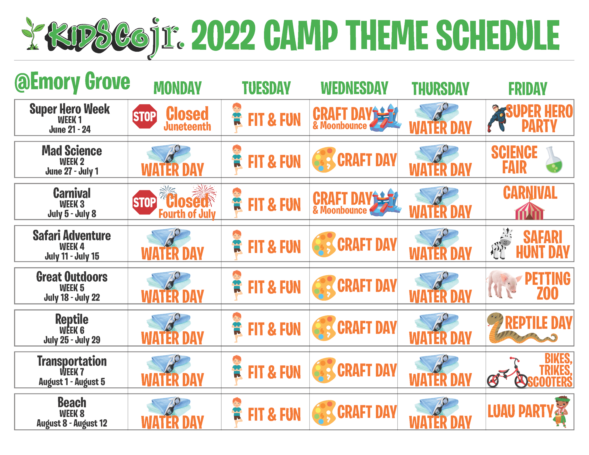 Summer - KidsCo Jr. | Preschool Care Services in Montgomery County